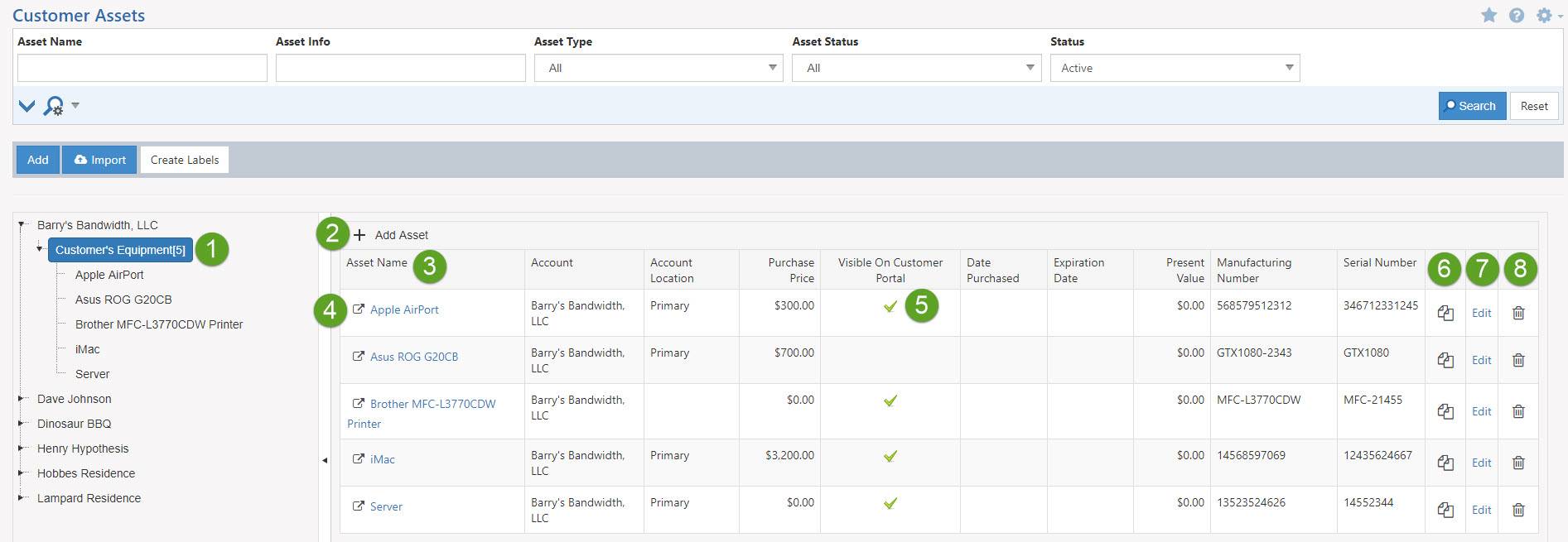 Customer Asset Management | User Documentation | Striven