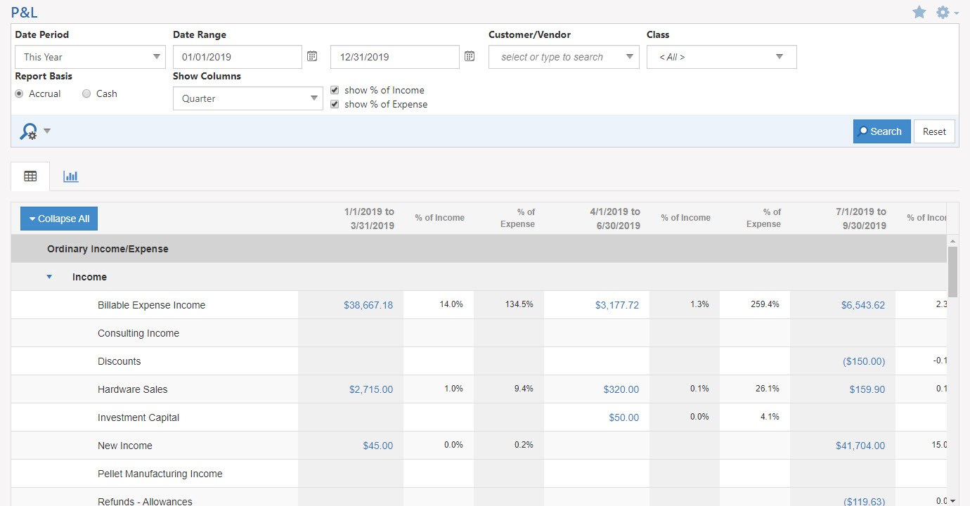 Financial Reporting | User Docs | Striven