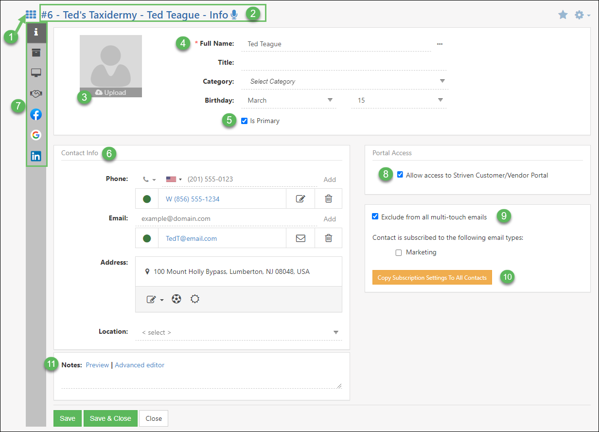 Contact Management Guide | User Documentation | Striven
