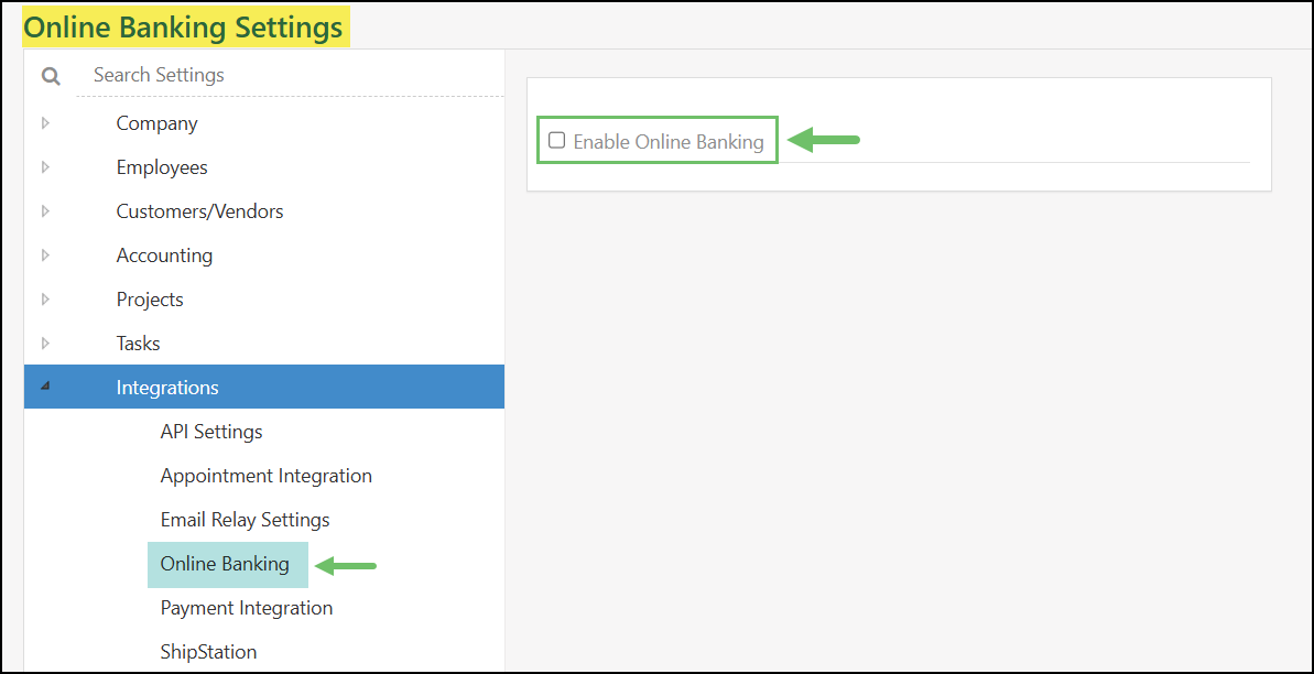 Banking Setup Guide | User Documentation | Striven