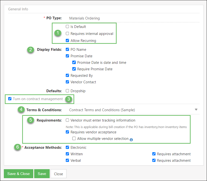 Purchase Orders | User Docs | Striven